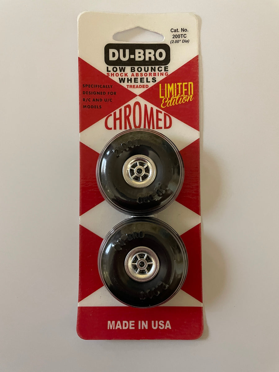Dubro 2" Chrome Treaded Wheels – Aspect Laser