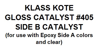 Klass Kote Two Part Epoxy Paint PART B Catalyst – Aspect Laser